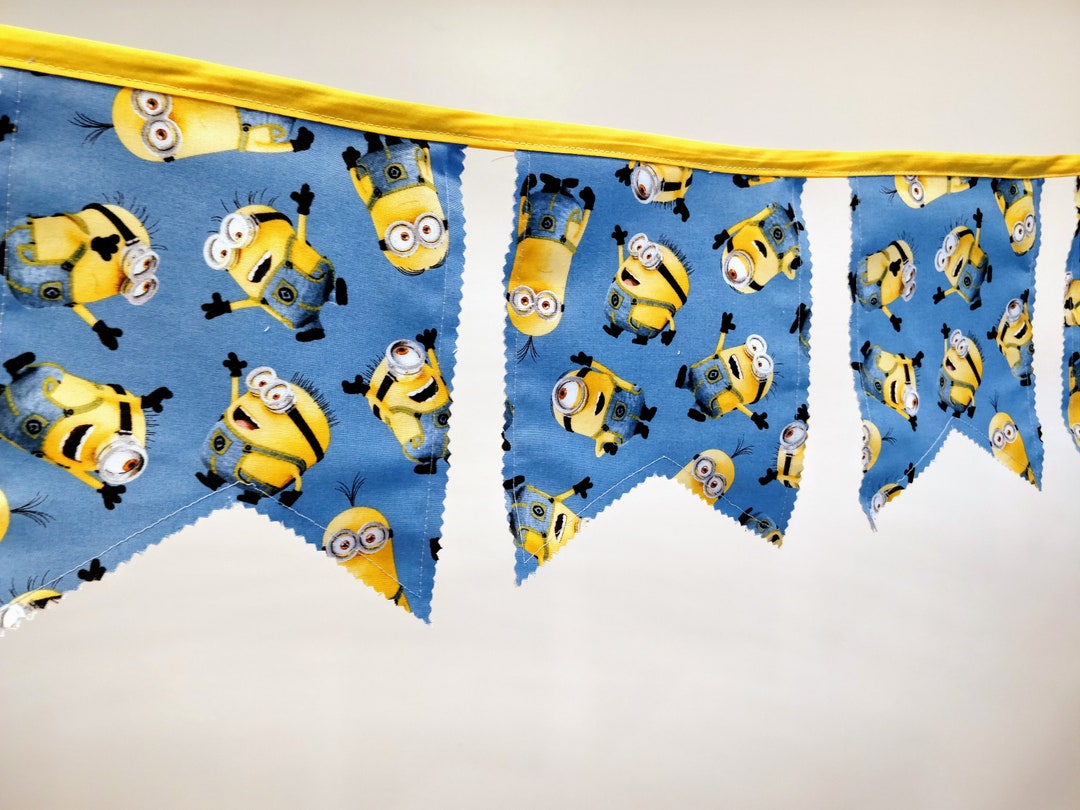 12 Flags Minions Double Sided Garland Quality Organic Cotton/12 Flags ...