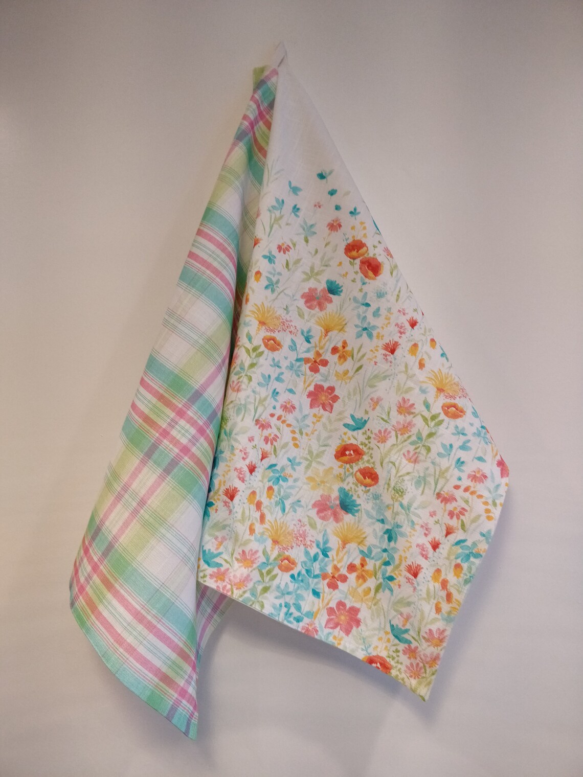 Set of 2 Luxury Absorbent Cotton Tea Towels 2 Ply/flower - Etsy UK