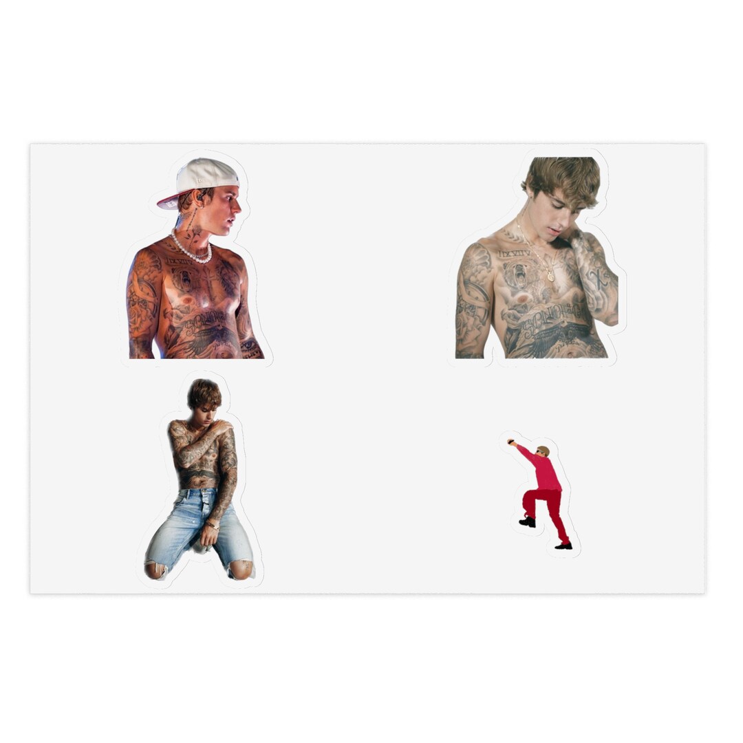 Justin Bieber Shirtless Sticker Sheet - Etsy