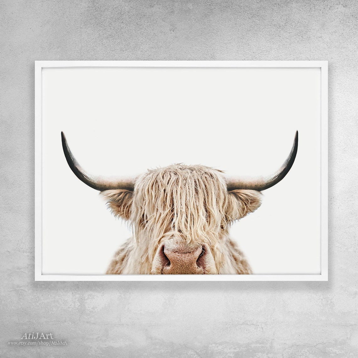 Highland Cow Printfarmhouse Decorcow Posterfarm Animal Wall | Etsy