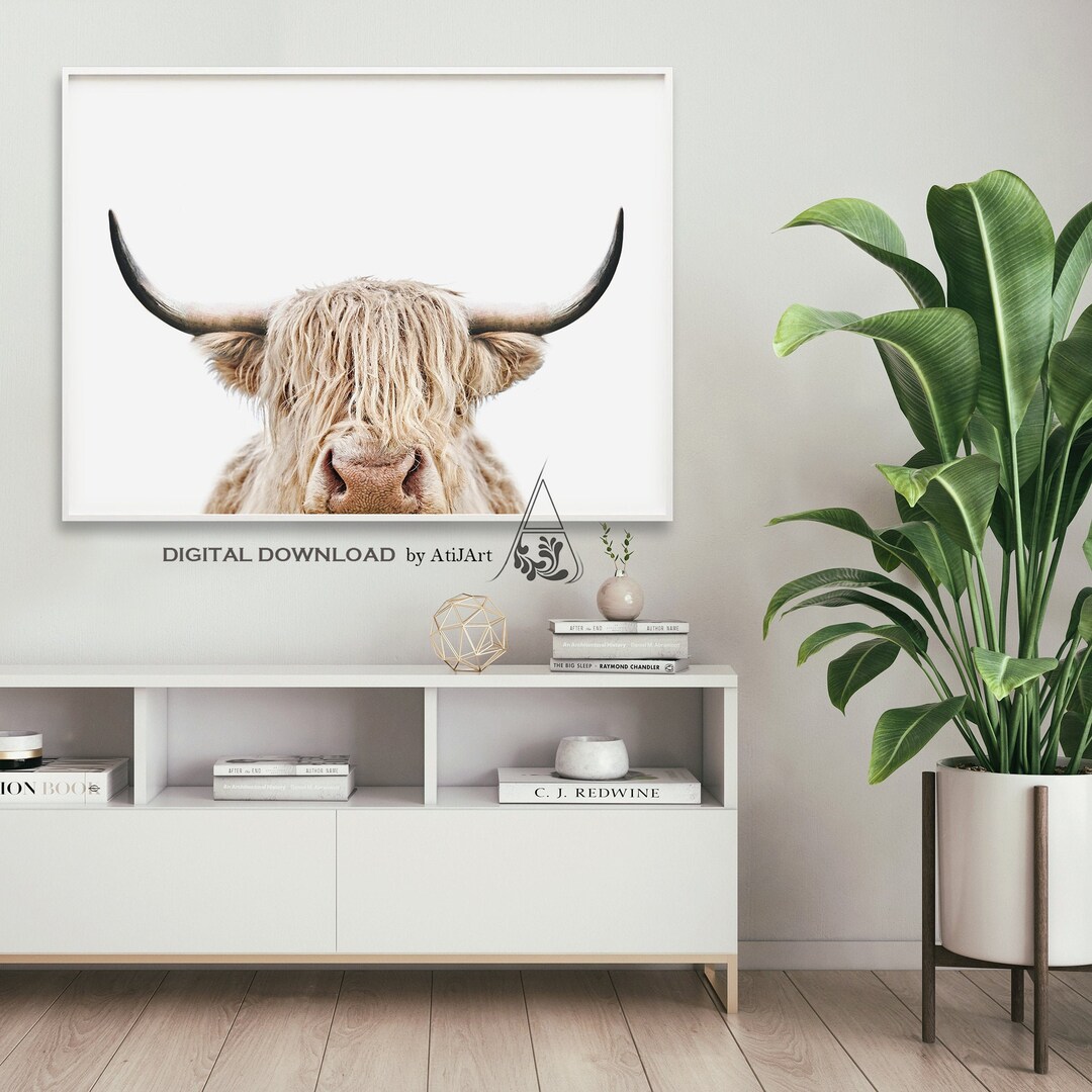 Highland Cow Print,farmhouse Decor,cow Poster,farm Animal Wall Art ...