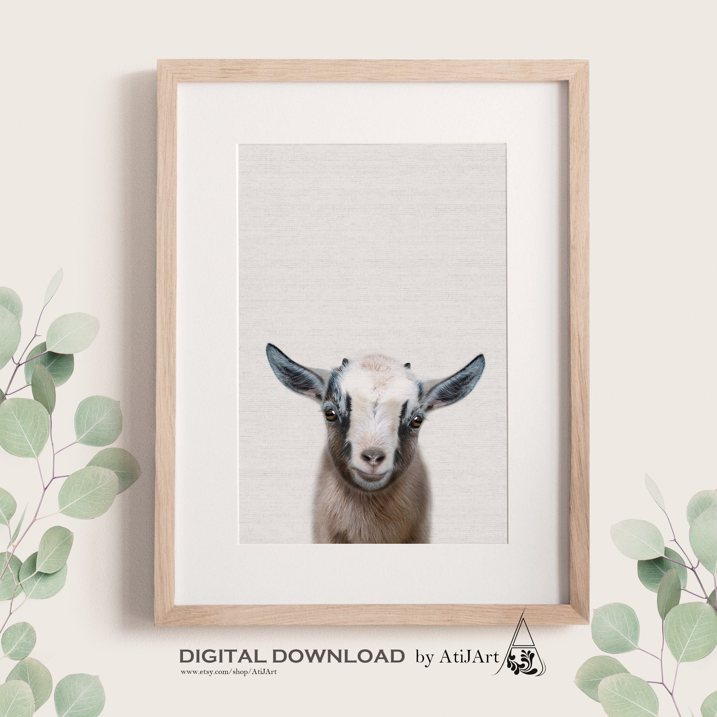 Baby Goat PrintPRINTABLE NurseryFarm animal printsNursery | Etsy