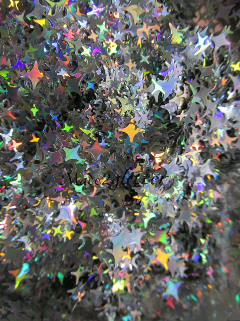 Four Point Sparkle Stars Nail Art Shape Spangles Sequins - Etsy