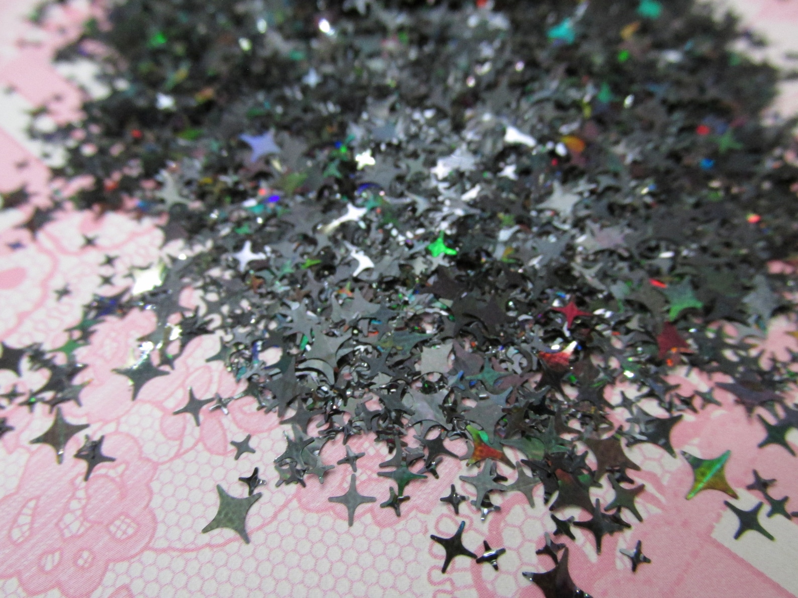 Four Point Sparkle Stars Nail Art Shape Spangles Sequins | Etsy