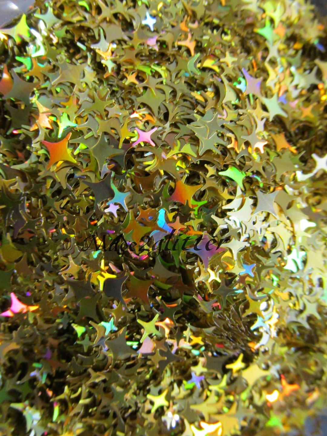 Four Point Sparkle Stars Nail Art Shape Spangles Sequins - Etsy