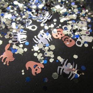 Halloween Glitter Mix Spiders Skulls Bats Ghosts Cufflinks Pumpkins ...