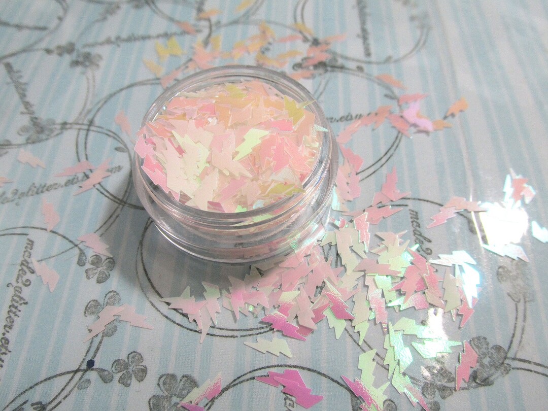 Glitter Sequins Spangles Nail Art Glitter Bolt Shapes - Etsy