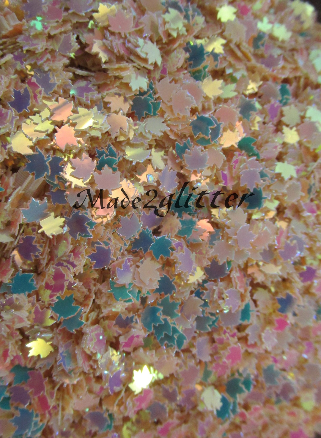 Glitter Nail Art Leaf Shape Spangles Sequins - Etsy