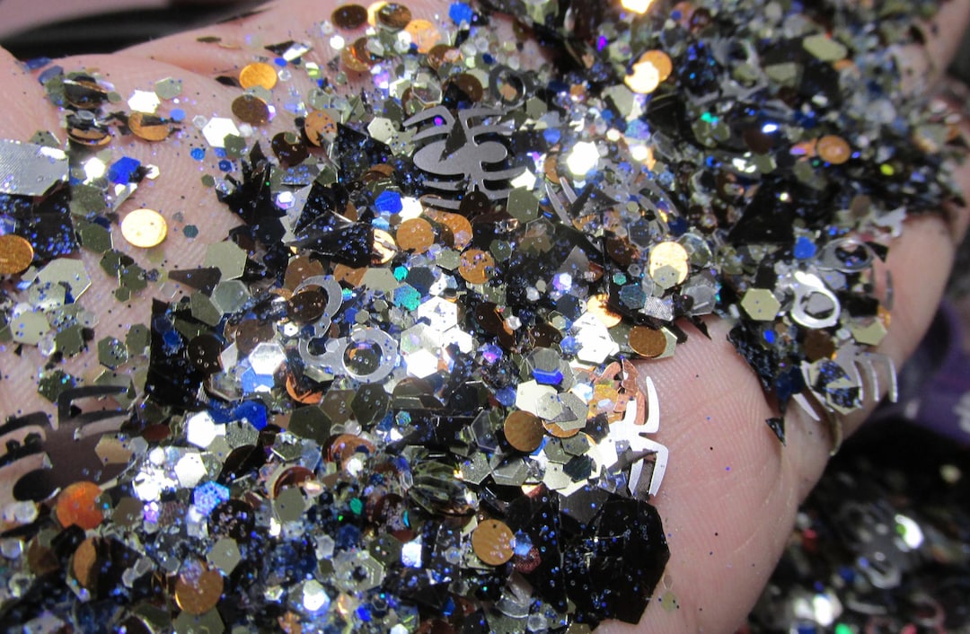 Halloween Glitter Mix Spiders Skulls Bats Ghosts Cufflinks Pumpkins ...