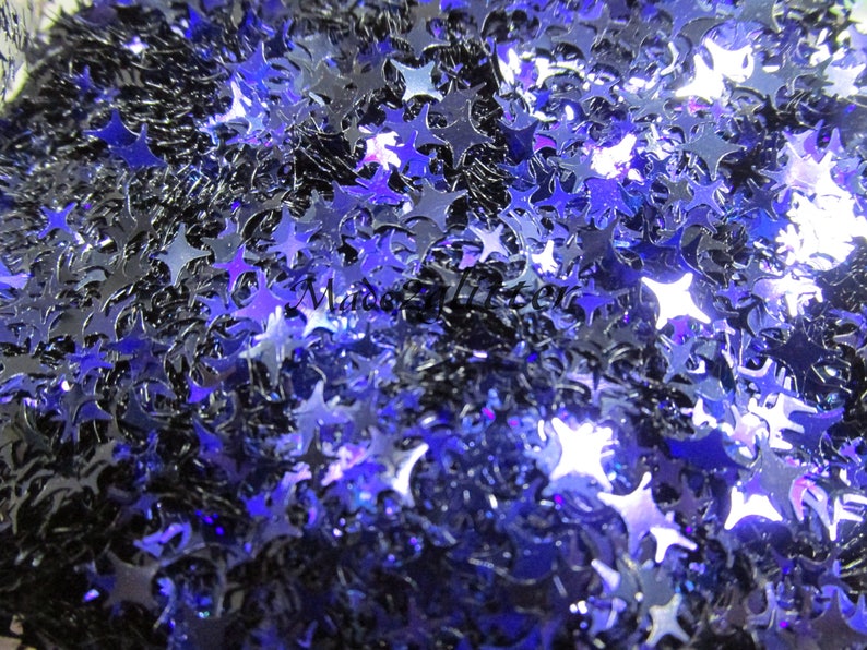 Four Point Sparkle Stars Nail Art Shape Spangles Sequins - Etsy