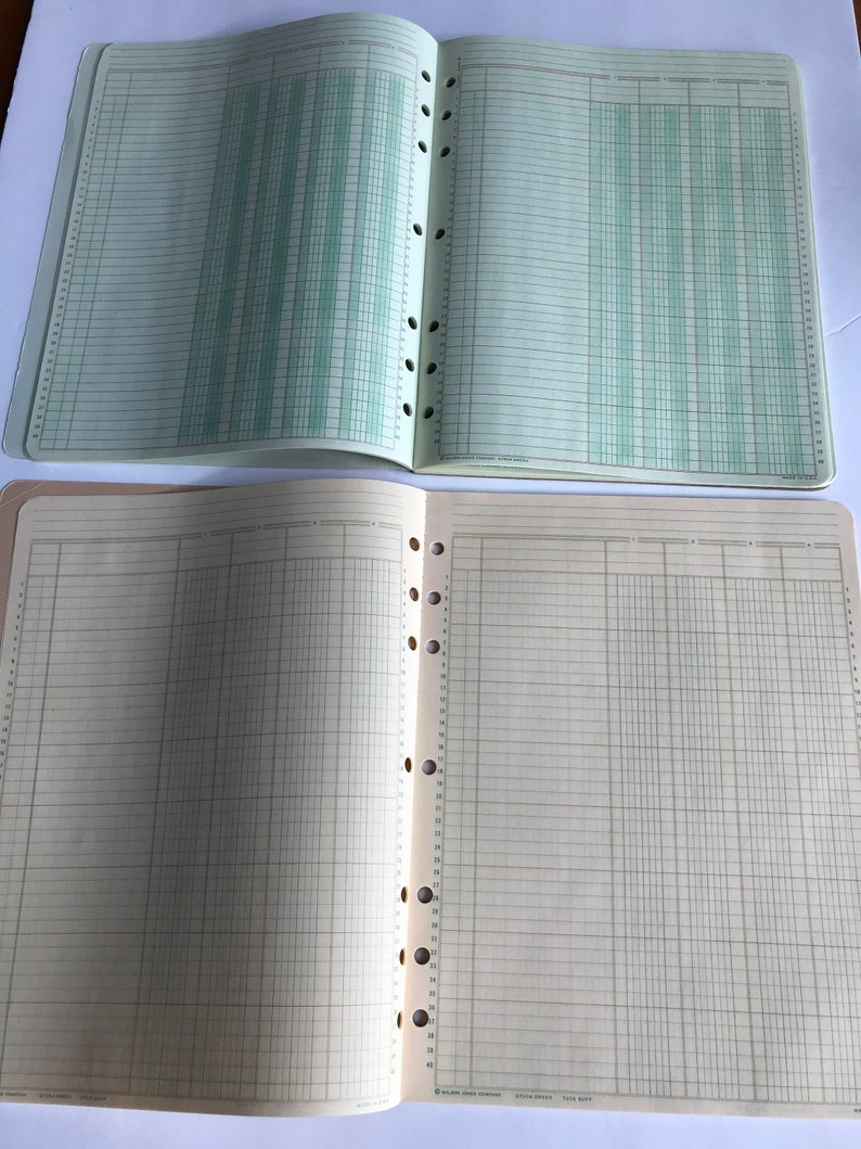 Vintage Wilson Jones Columnar Pad for Ring Binders / Set of 2 - Etsy