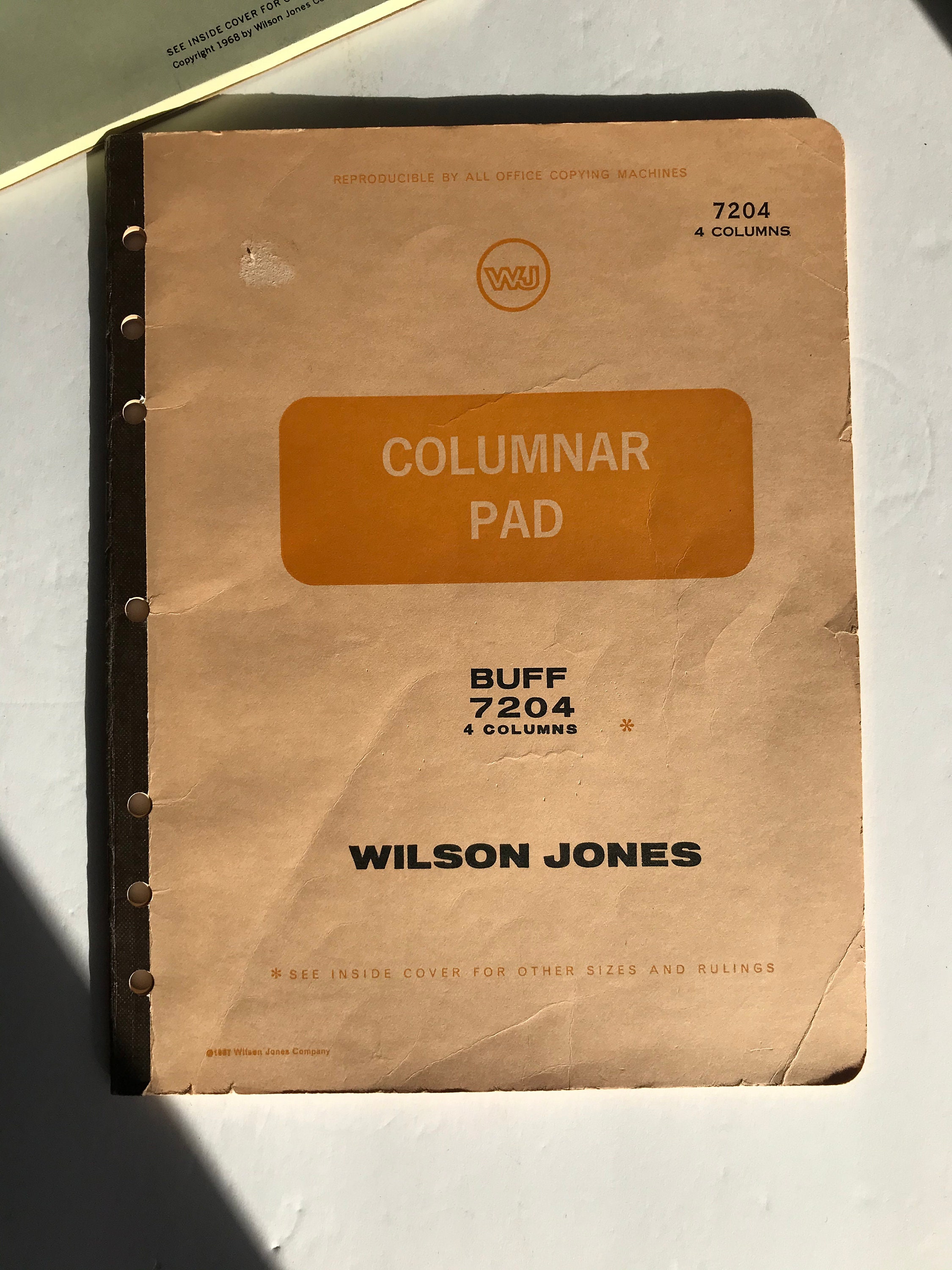 Vintage Wilson Jones Columnar Pad for Ring Binders / Set of 2 / Office ...