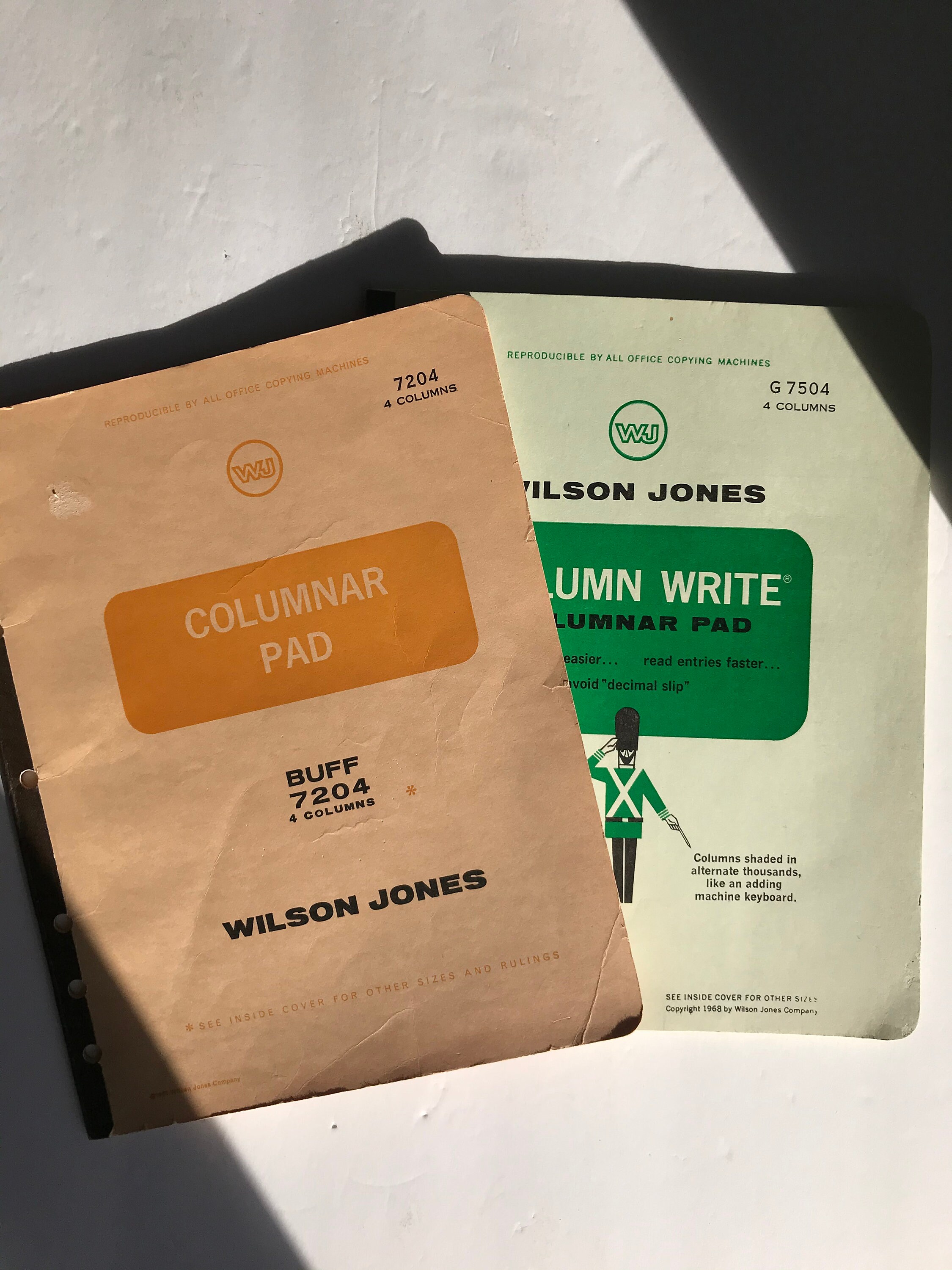 Vintage Wilson Jones Columnar Pad for Ring Binders / Set of 2 / Office ...