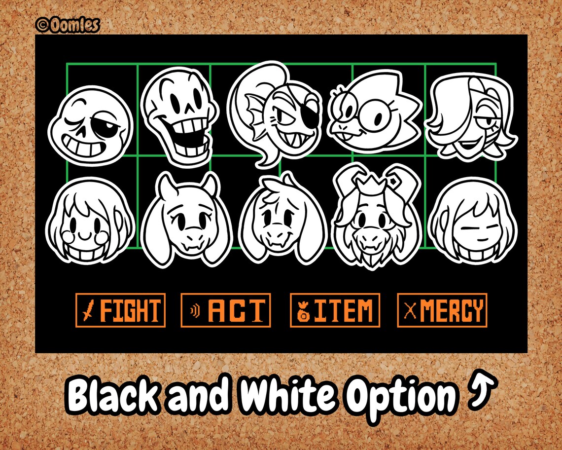 Undertale Sticker Sheet - Etsy