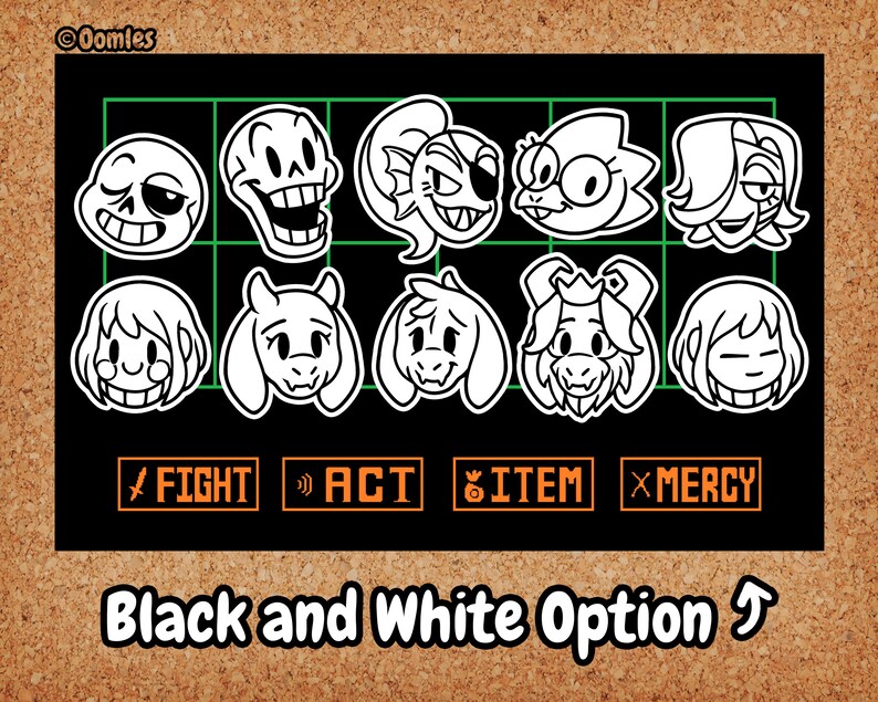 Undertale Sticker Sheet - Etsy