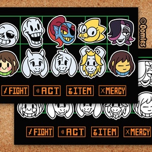 Undertale Sticker Sheet - Etsy