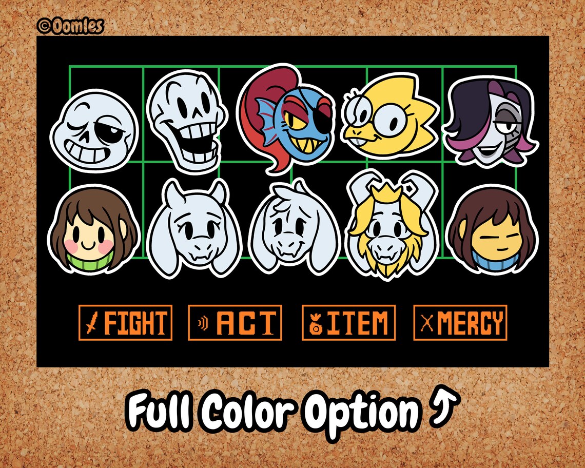 Undertale Sticker Sheet - Etsy