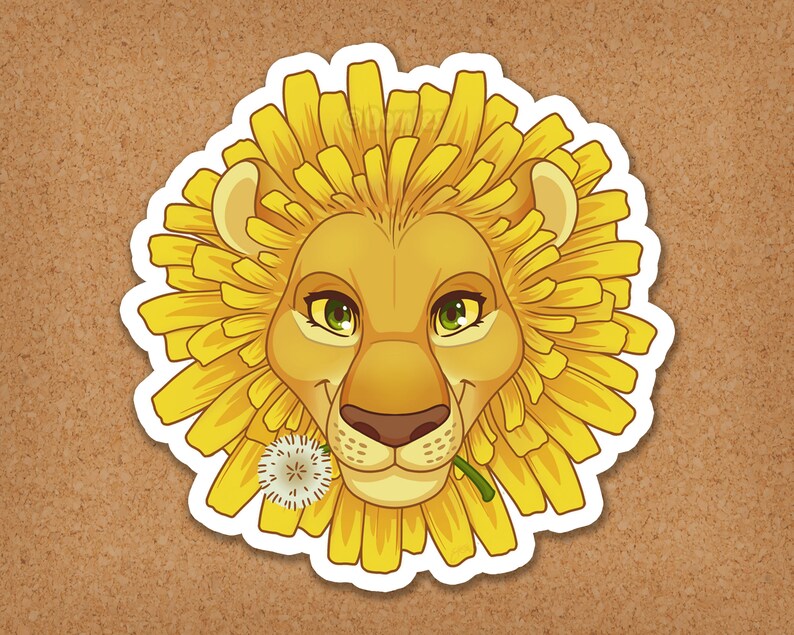 Dandelion dandy Flower Lion Sticker - Etsy Sweden