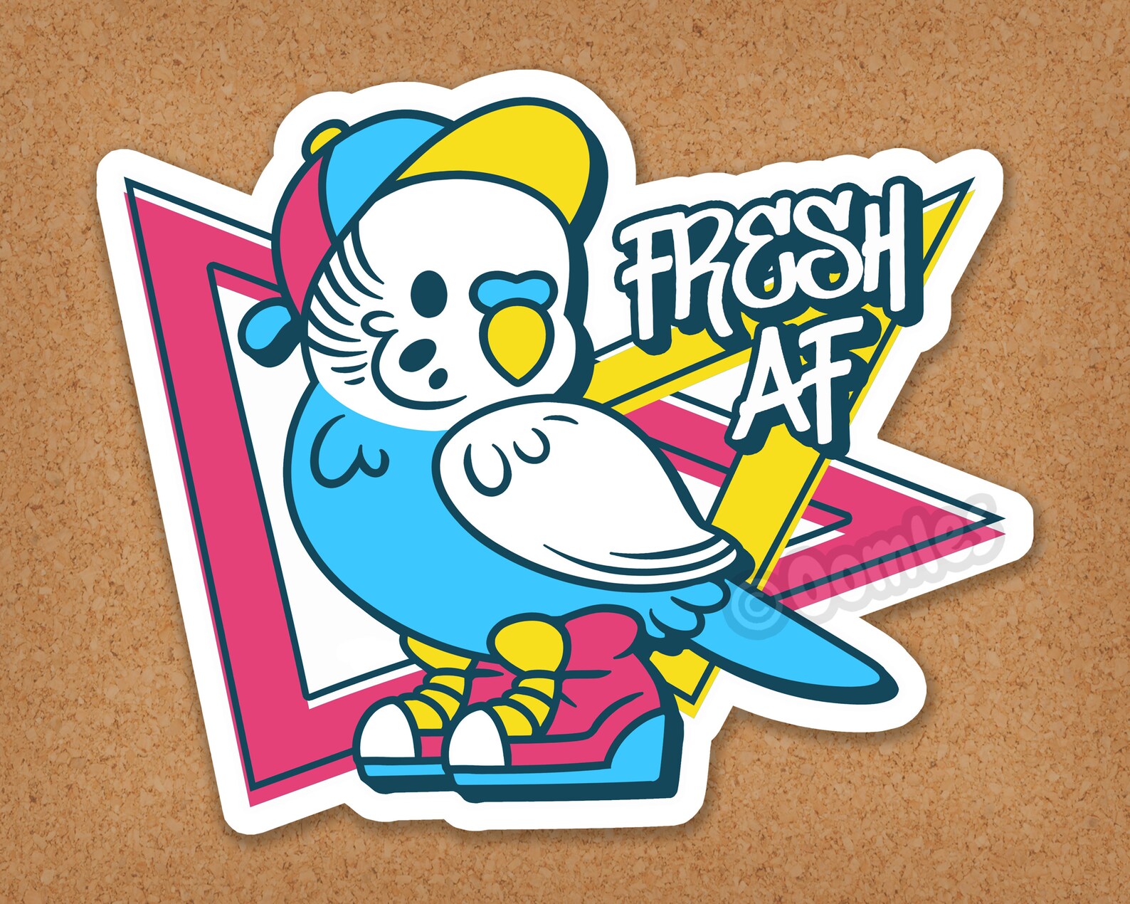 Fresh AF Budgie Sticker - Etsy