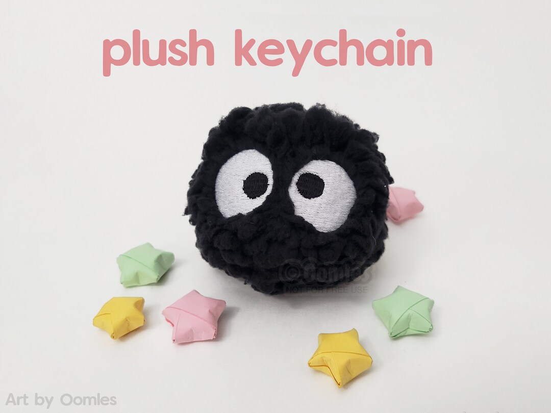 Handmade Plush Soot Sprite Keychain - Etsy