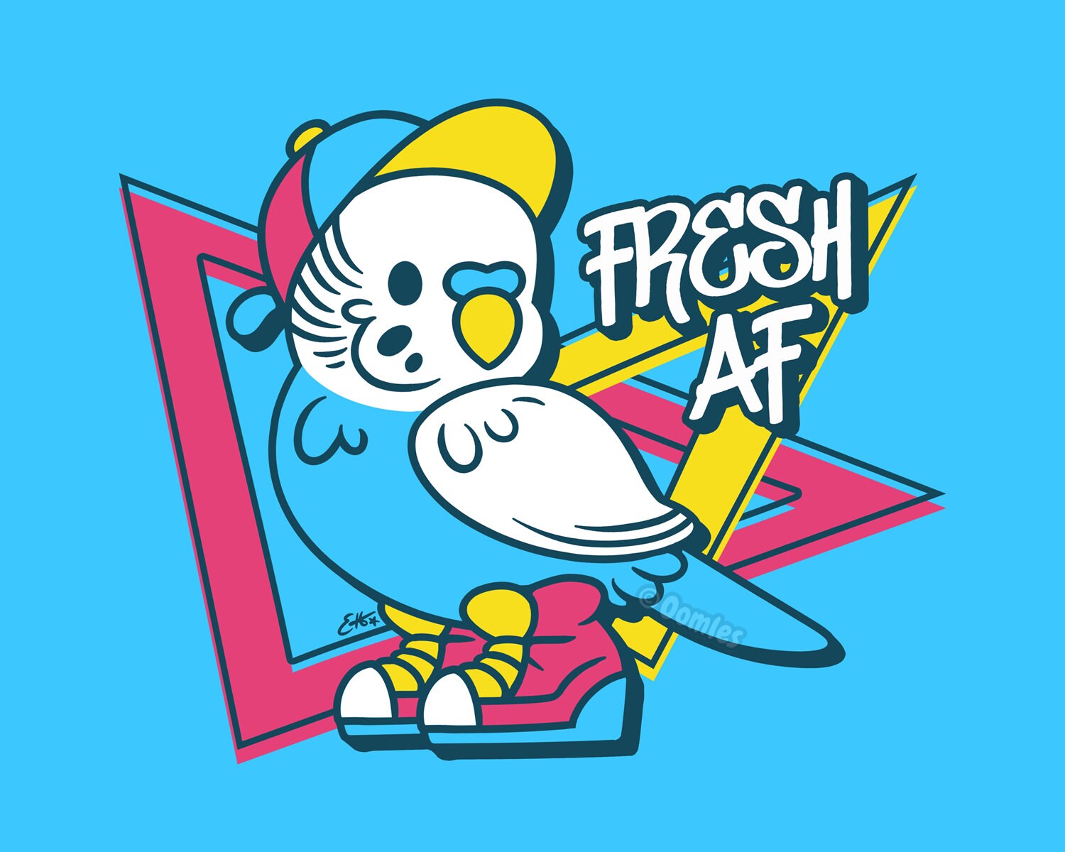 Fresh AF Budgie Sticker | Etsy