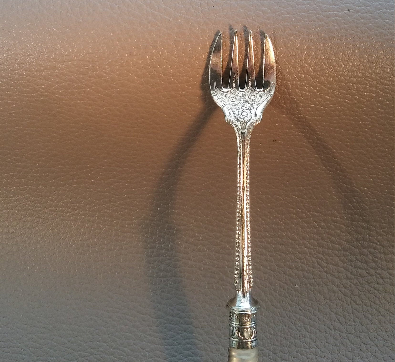 Vintage Pickle Fork, With Sheffield Hallmarked Ferrule 1937, and Mother ...