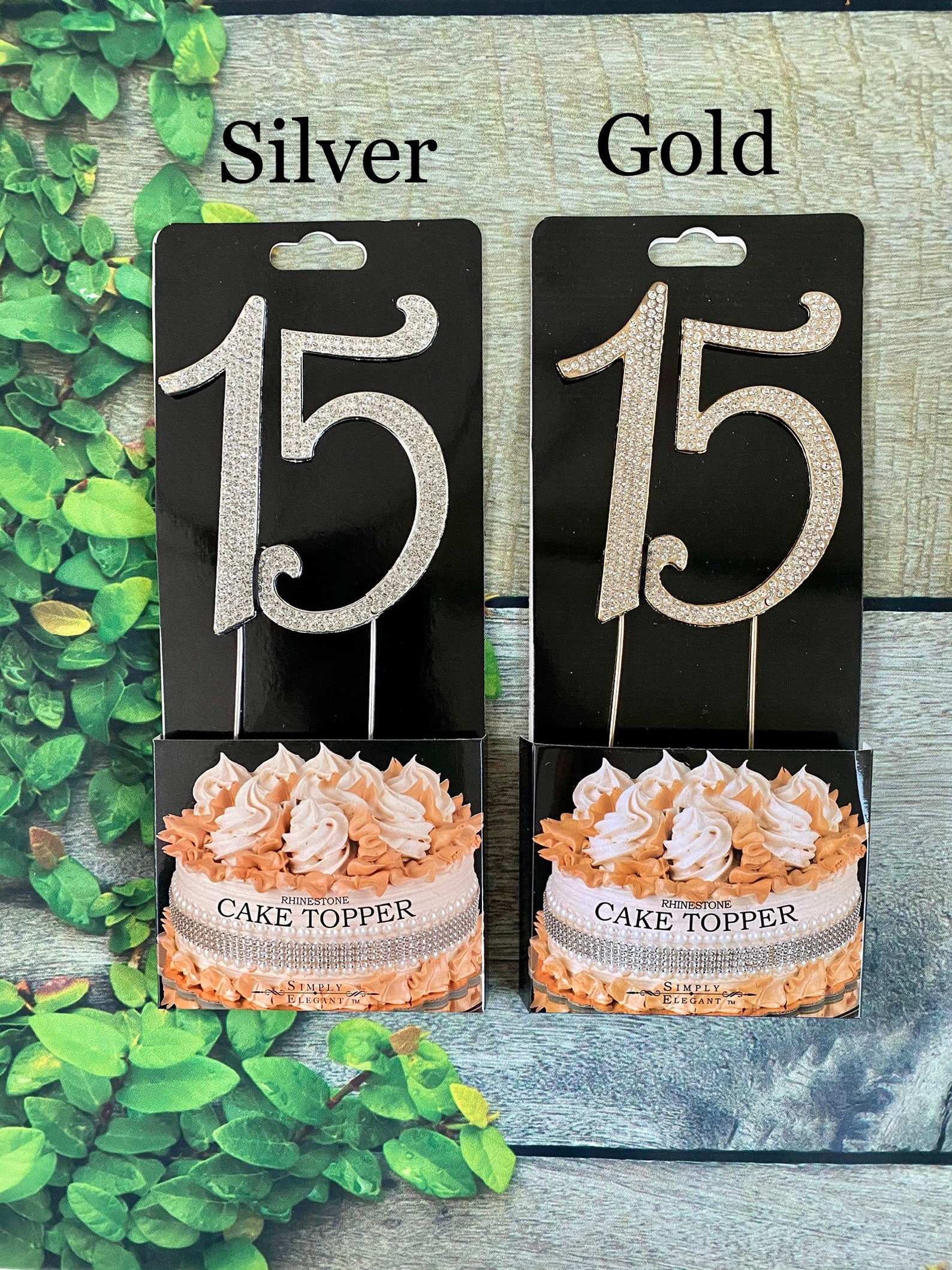 Rhinestone Number 15 Cake Topper Metal Rhinestone Crystal - Etsy