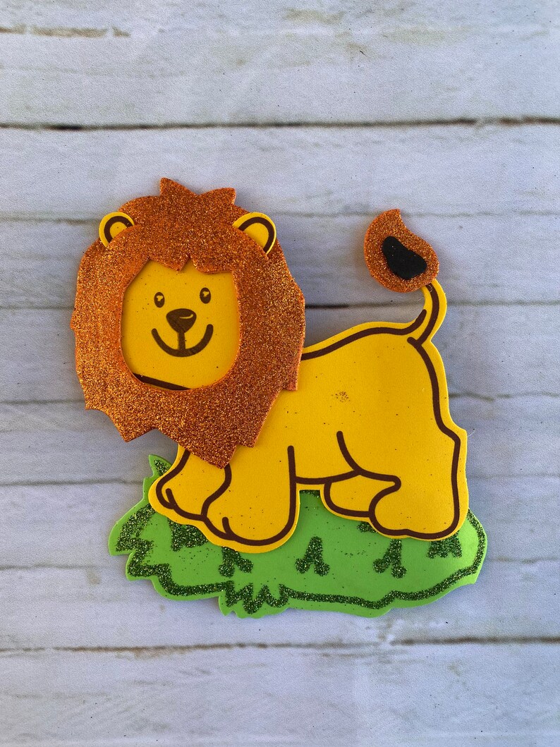 10 Pcs Jumbo Safari Animals Foam Cutouts Decor-jungle Animals | Etsy