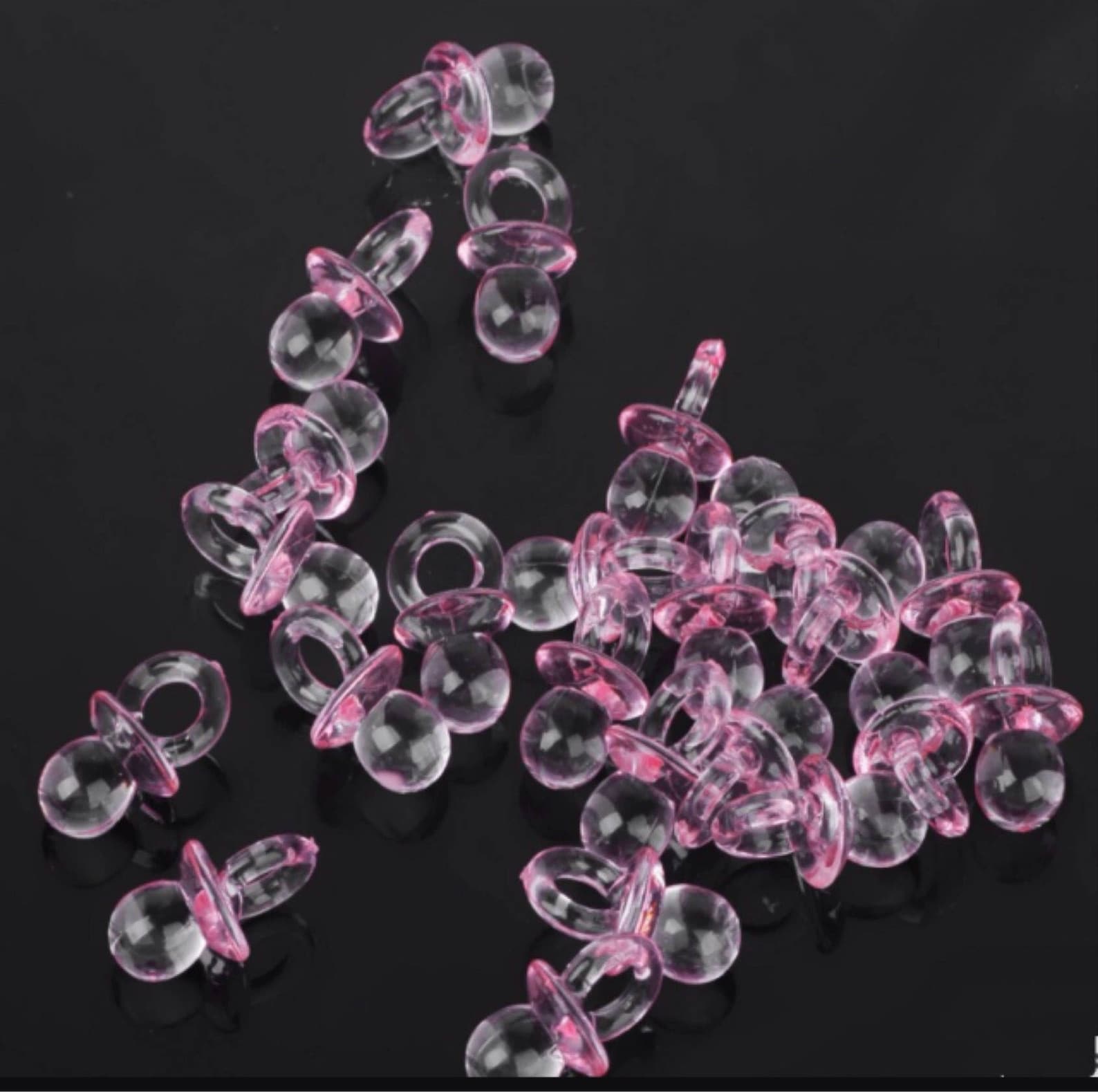 Medium Clear Acrylic Pacifier 1.5 Inch 12PCS for Baby Shower | Etsy