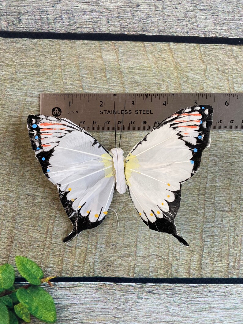 12 Large Feather Monarch Butterflies Bright Rainbow 5 Inch | Etsy