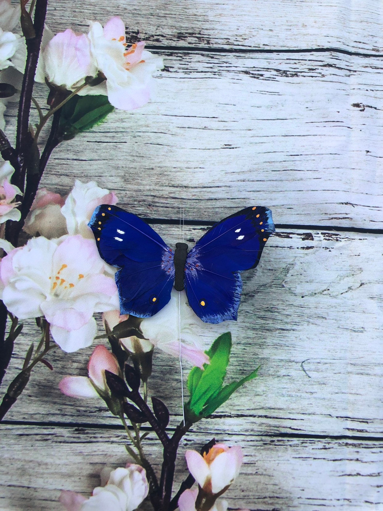 12 Large Blue Feather Monarch Butterflies 5inch Dark Blue - Etsy