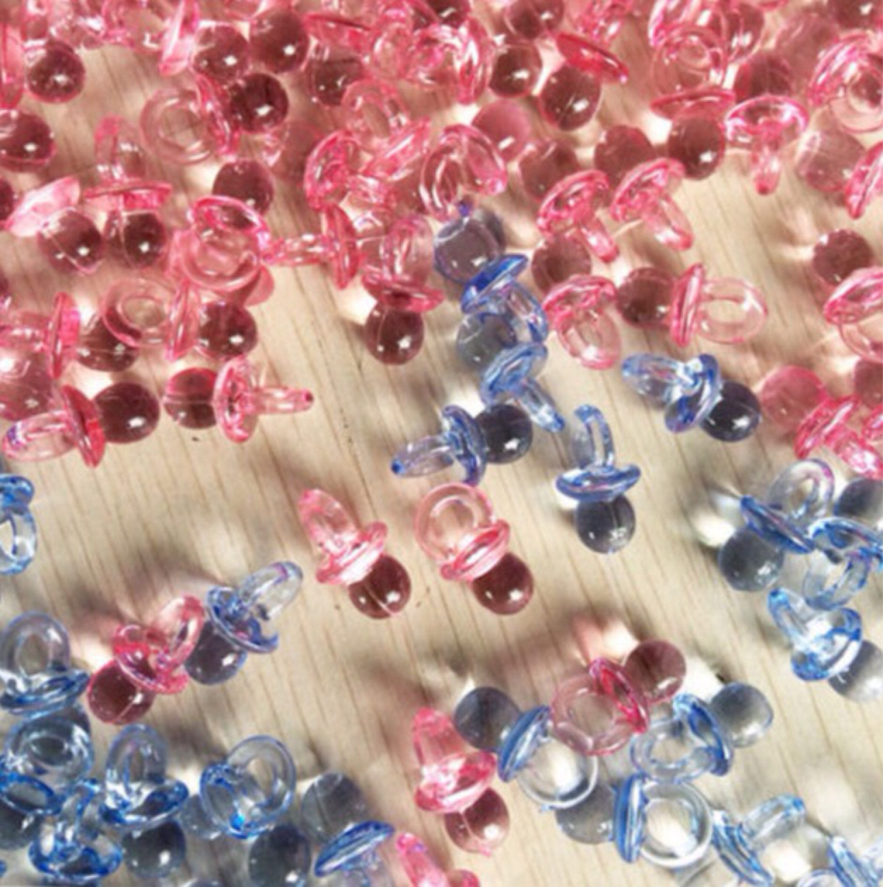 Medium Clear Acrylic Pacifier 1.5 Inch 12PCS for Baby Shower | Etsy