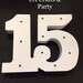 Wooden Marquee Number 15 Sign 6inch Freestanding White Light - Etsy