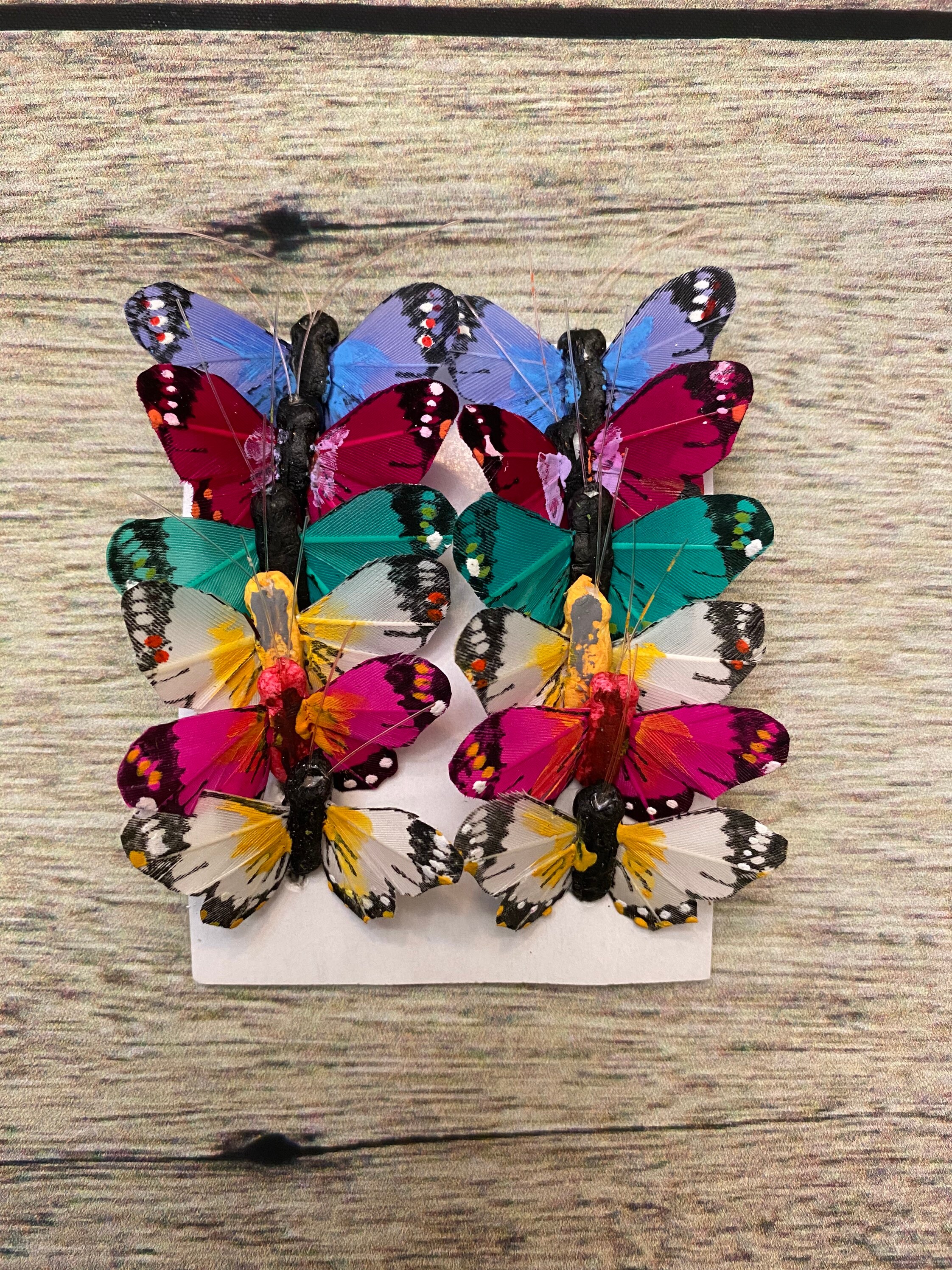 12 Bright Feather Monarch Butterflies Assorted Colors 1 Inch | Etsy