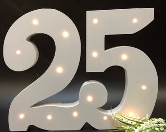 Large Wooden Marquee Number 15 Sign 11.4 Inch Freestanding | Etsy