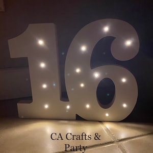 Large Wooden Marquee Number 16 Sign 11.4 Inch Freestanding - Etsy