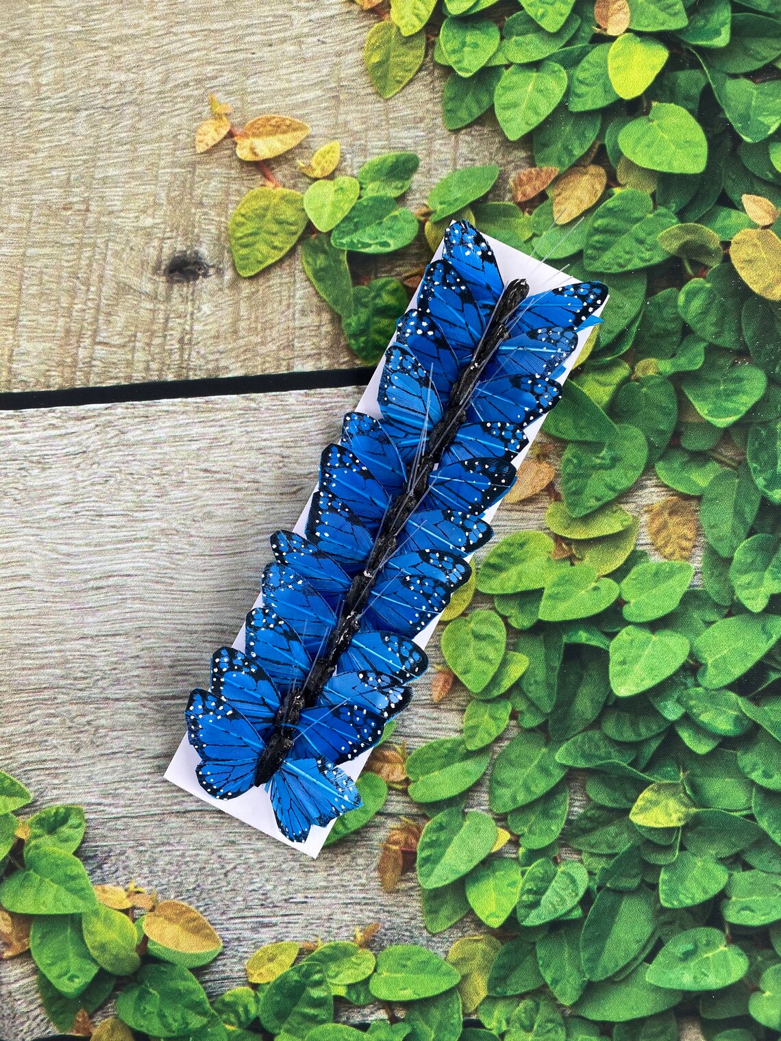 12 Feather Blue Monarch Butterflies 2inch Artificial Feather | Etsy