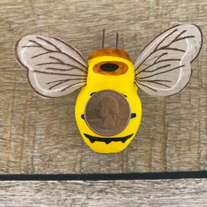 12 Jumbo 4 Realistic Artificial Bumble Bees Embellishments 4 Yellow Bumblebee Decoration ...