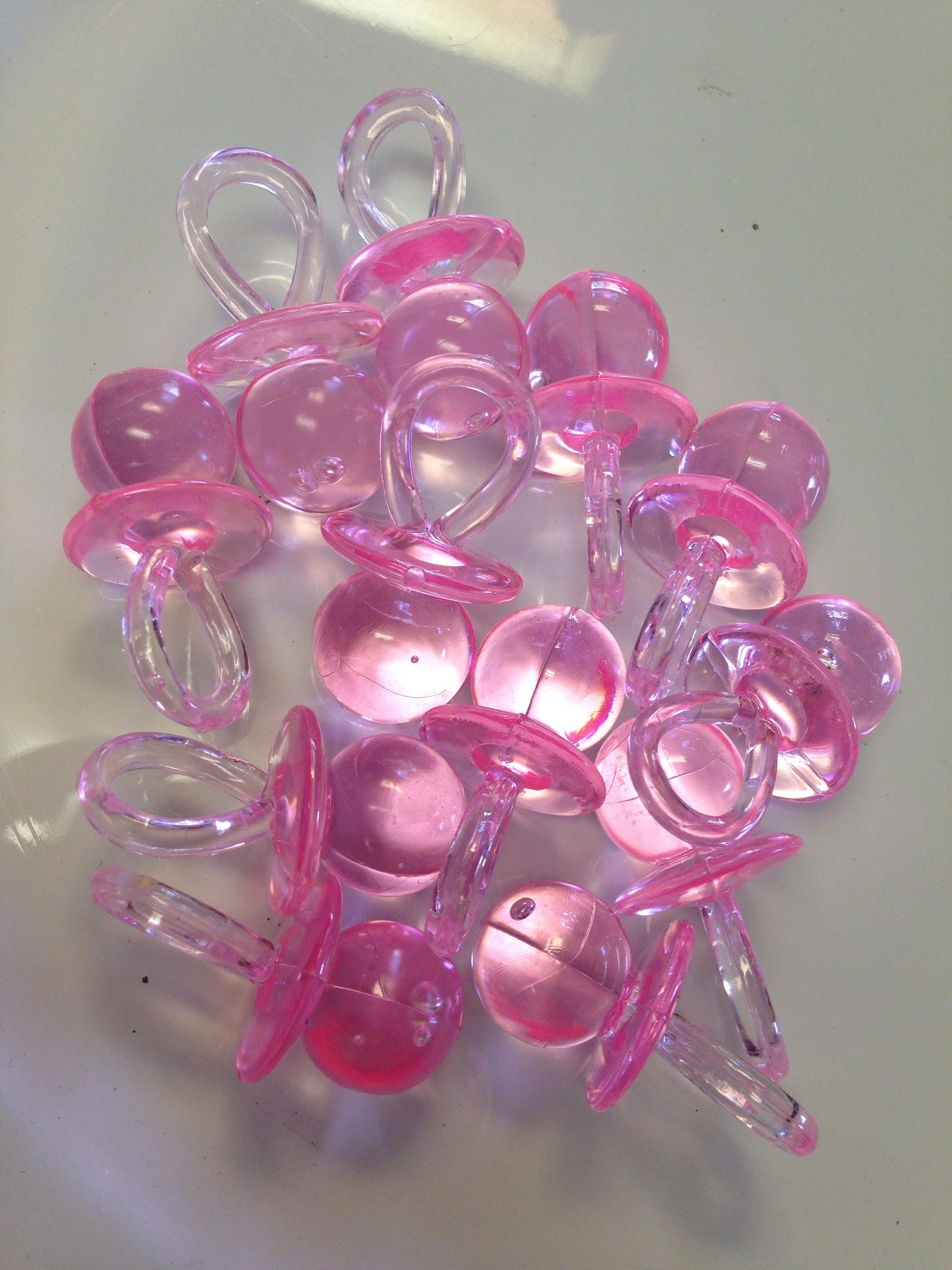 Medium Clear Acrylic Pacifier 1.5 Inch 12PCS for Baby Shower - Etsy