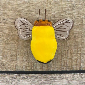 12 Jumbo 4 Realistic Artificial Bumble Bees Embellishments 4 Yellow Bumblebee Decoration ...