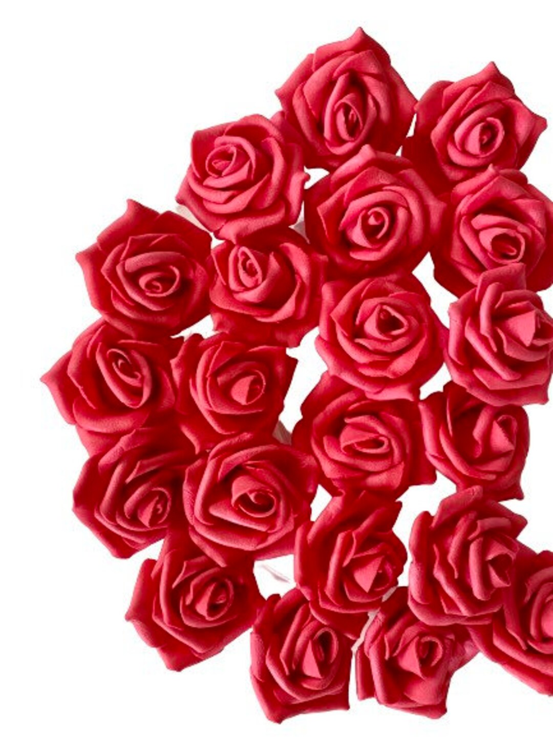 36 Pcs 1.7 Soft Touch Foam Rose Head Red DIY Pomander Foam Roses ...
