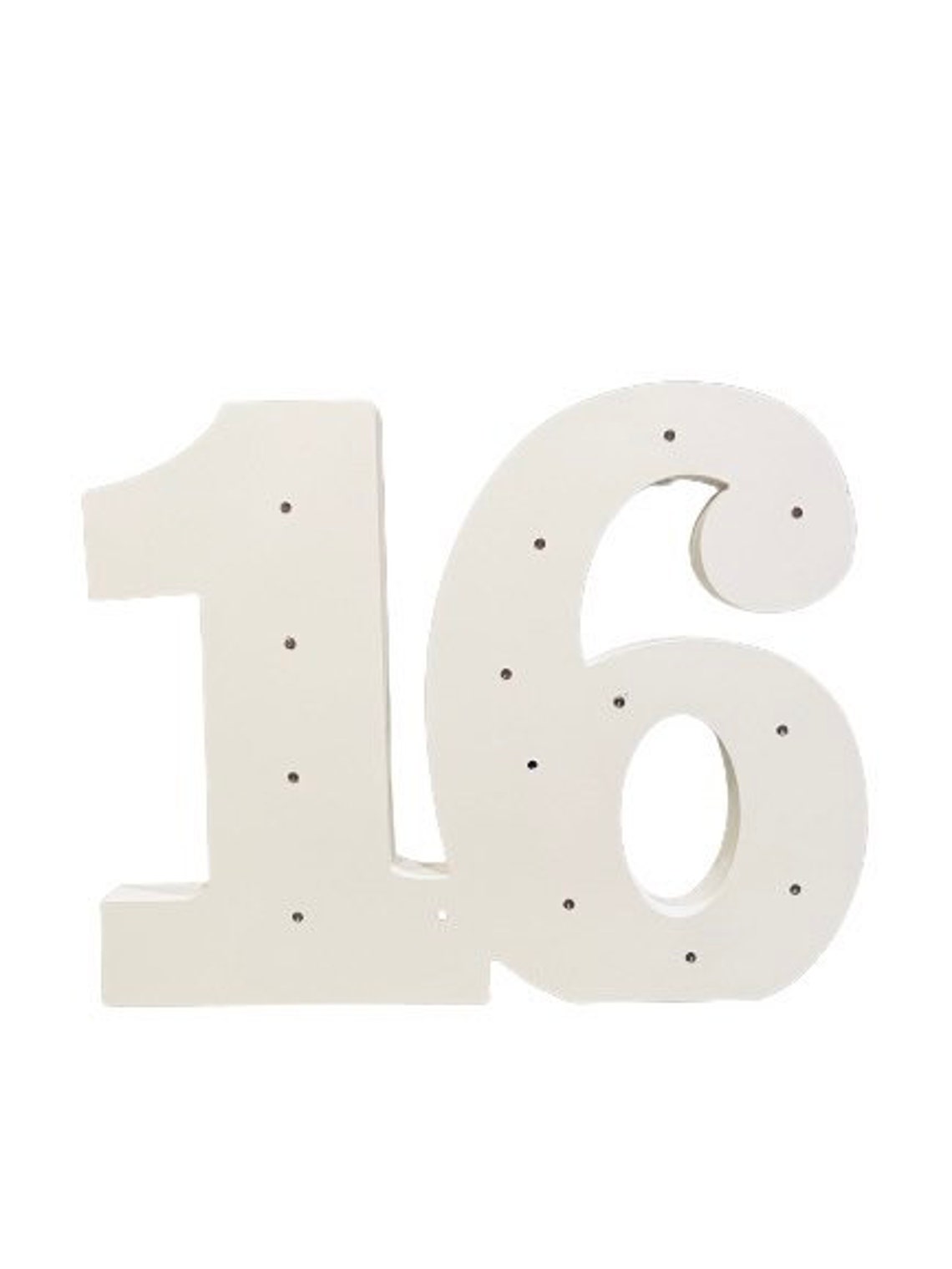 Large Wooden Marquee Number 16 Sign 11.4 Inch Freestanding - Etsy