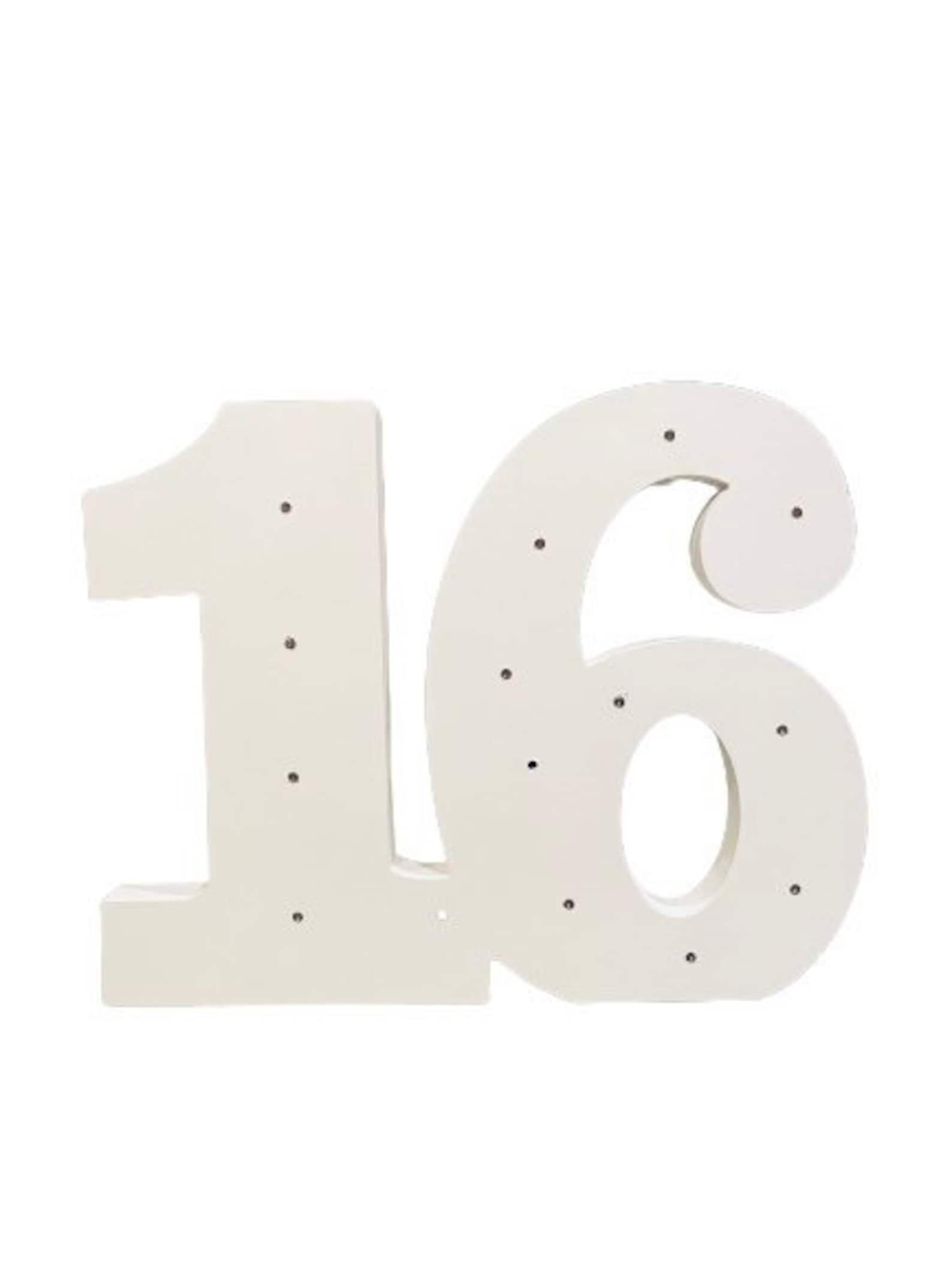 Large Wooden Marquee Number 16 Sign 11.4 Inch Freestanding - Etsy