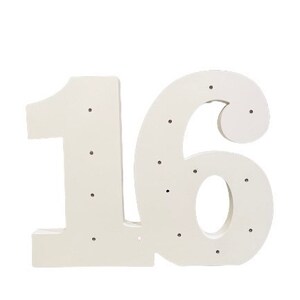 Large Wooden Marquee Number 16 Sign 11.4 Inch Freestanding - Etsy
