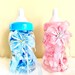 Jumbo Decorated Baby Bottle Bank With 20 Mini Baby Bottles Fillable ...