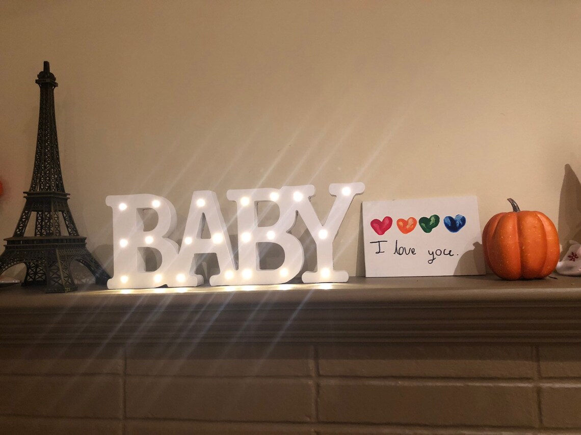 Wooden Vintage LED Marquee BABY Sign Freestanding Led Letter - Etsy
