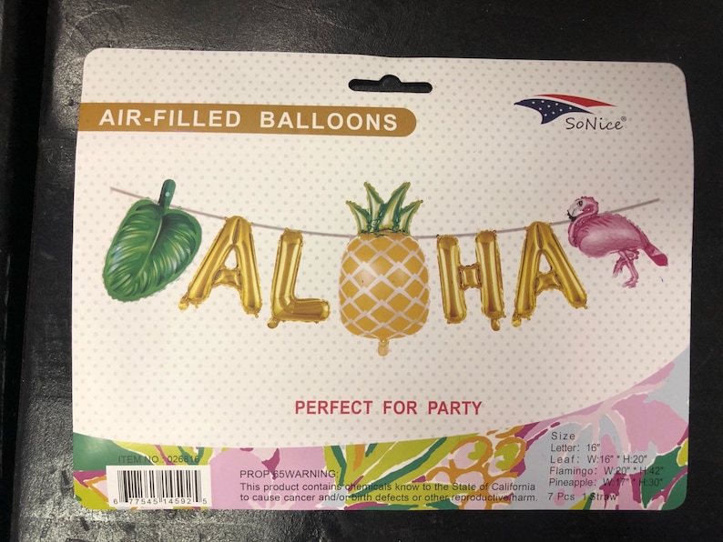 Aloha Balloon banner set Luau Party Beach Party Aloha | Etsy