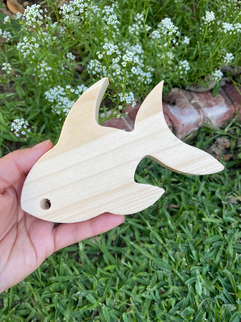 Set of 8 Unfinished Wooden Fish Natural Organic Wood Fish - Etsy