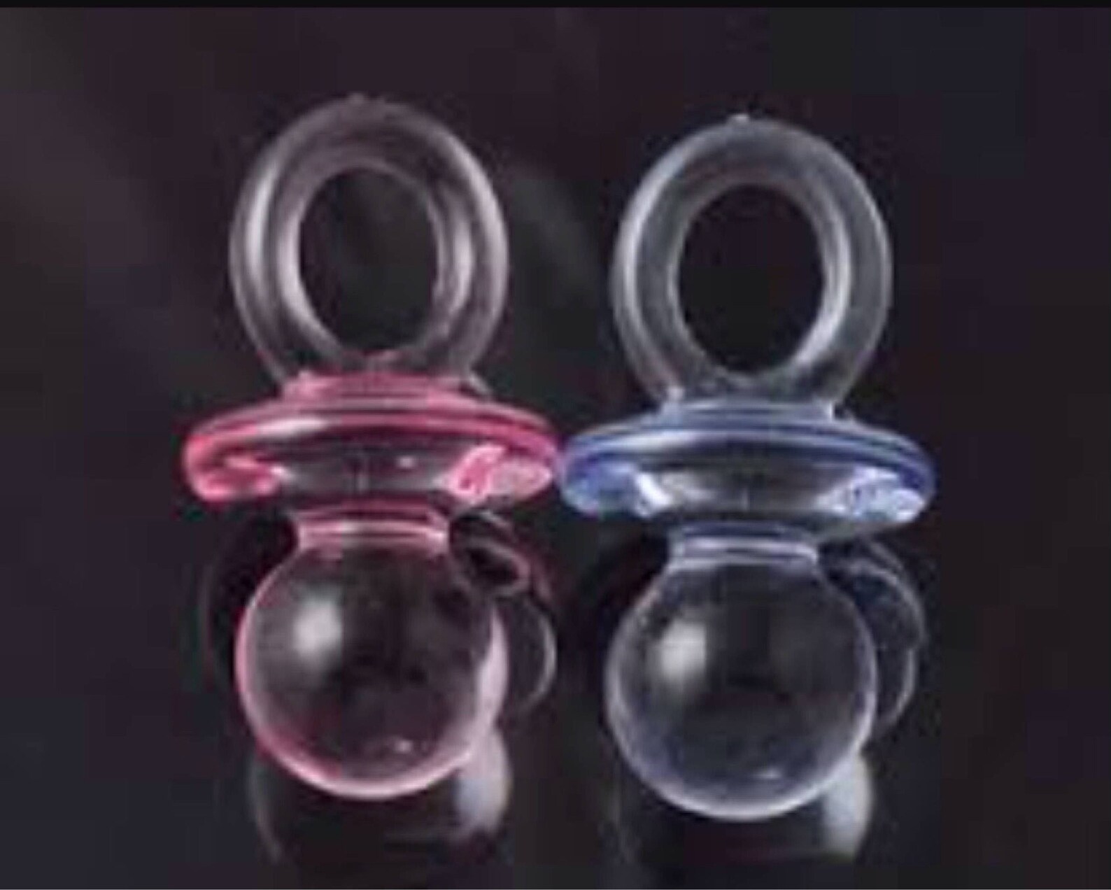Medium Clear Acrylic Pacifier 1.5 Inch 12PCS for Baby Shower | Etsy