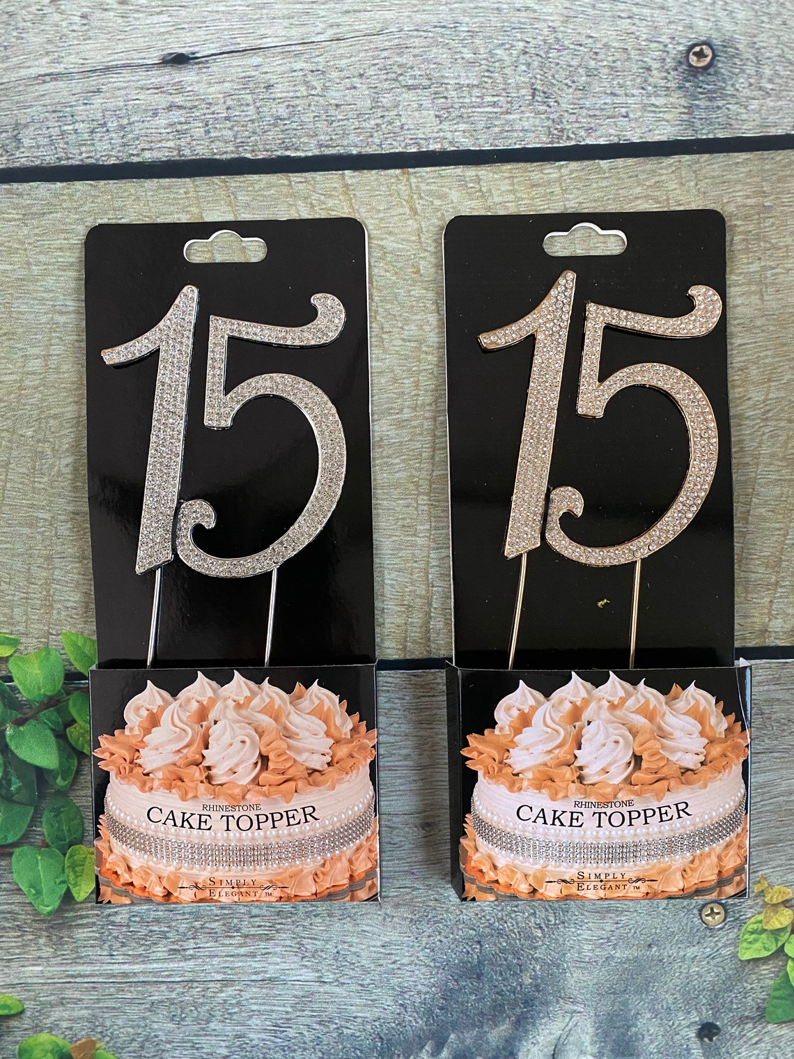 Rhinestone Number 15 Cake Topper Metal Rhinestone Crystal - Etsy